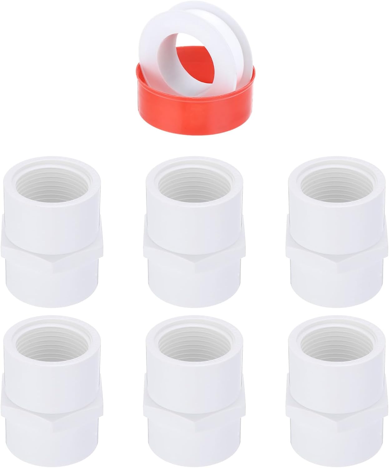Amazon.com: uxcell 6 Pcs 1" PVC Female Adapter Pipe Fitting Fit for ...