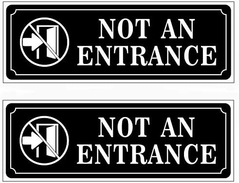 Amazon.com : Outdoor/Indoor (2 Pack) 9" X 3" - Not an Entrance - Notice ...
