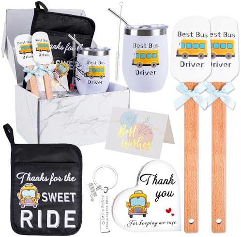 Amazon.com | Kolewo4ever 8 Pieces School Bus Driver Appreciation 12oz ...