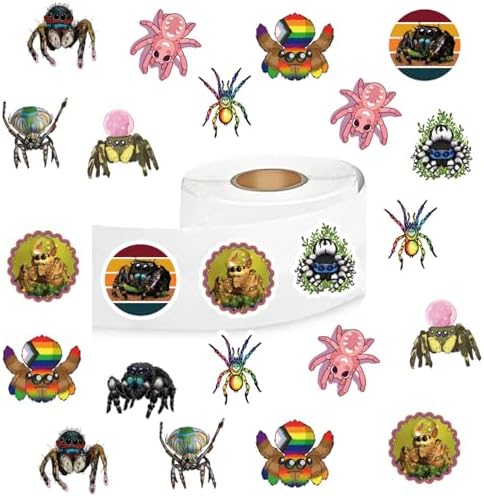 Amazon.com: Spider Stickers (500 pcs), 10 Sheets Graphic Cartoon ...