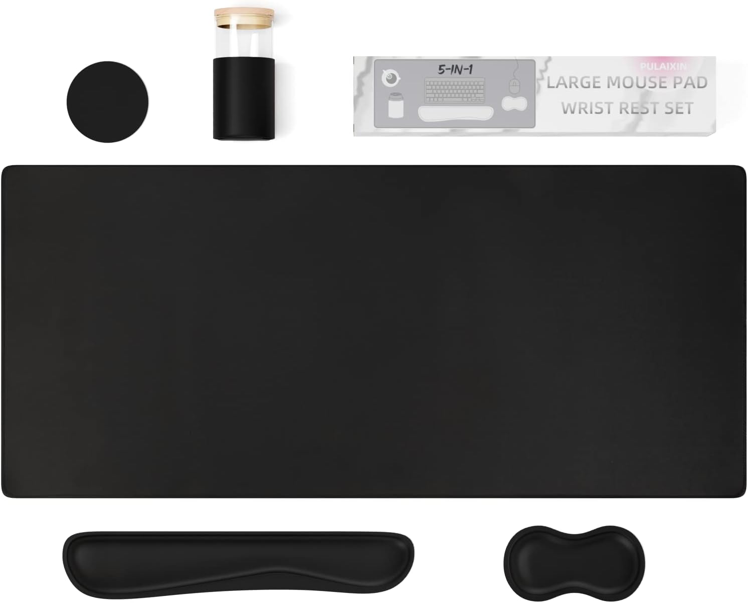 Amazon.com: Mouse Pad Wrist Support Keyboard and Mouse Pad Set 5 in 1 ...