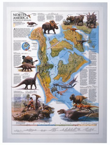 Dinosaurs of North America (NG USA Thematic Maps) : National Geographic ...