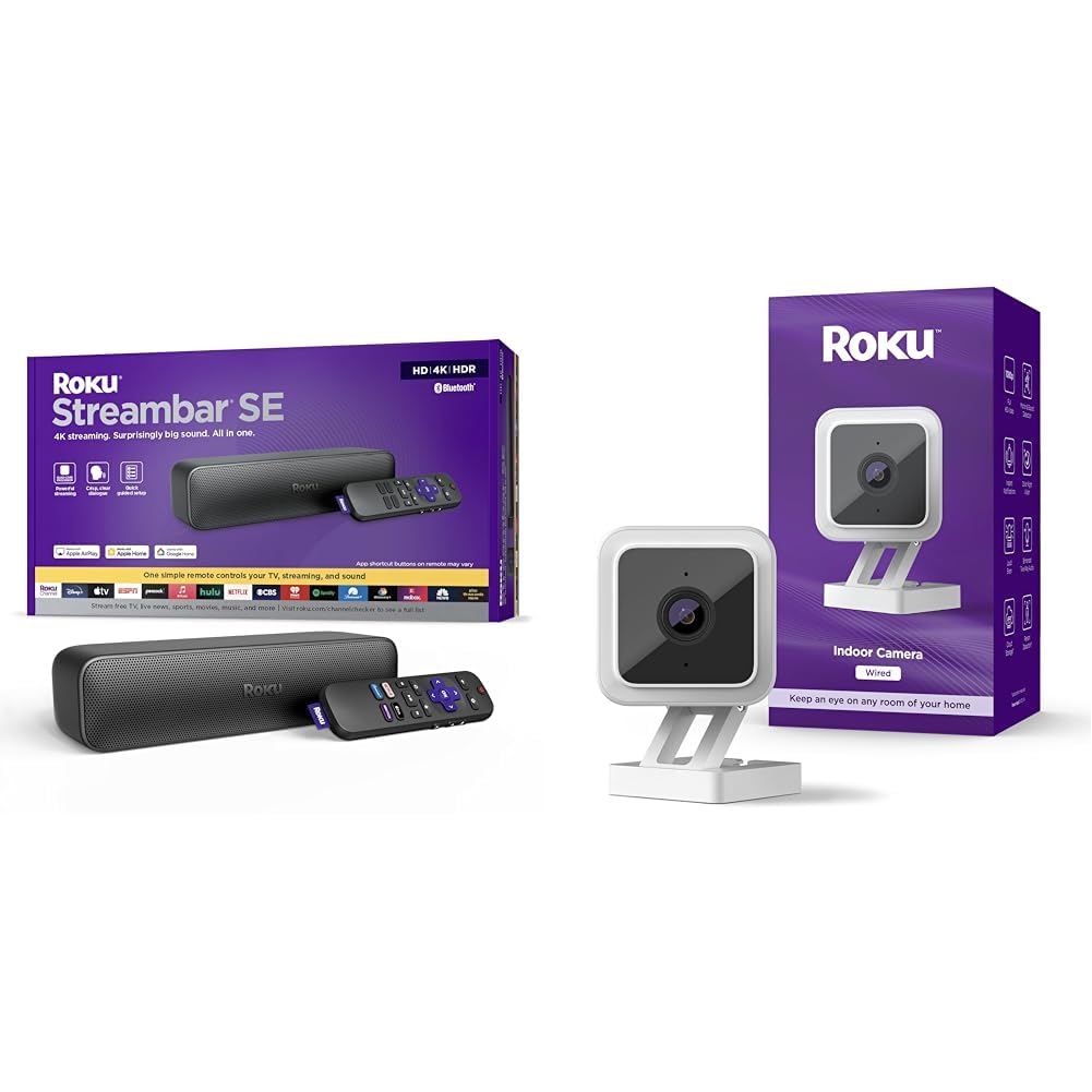 Amazon.com: Roku Streambar SE | 2-in-1 TV Soundbar with Built-in 4K/HD ...