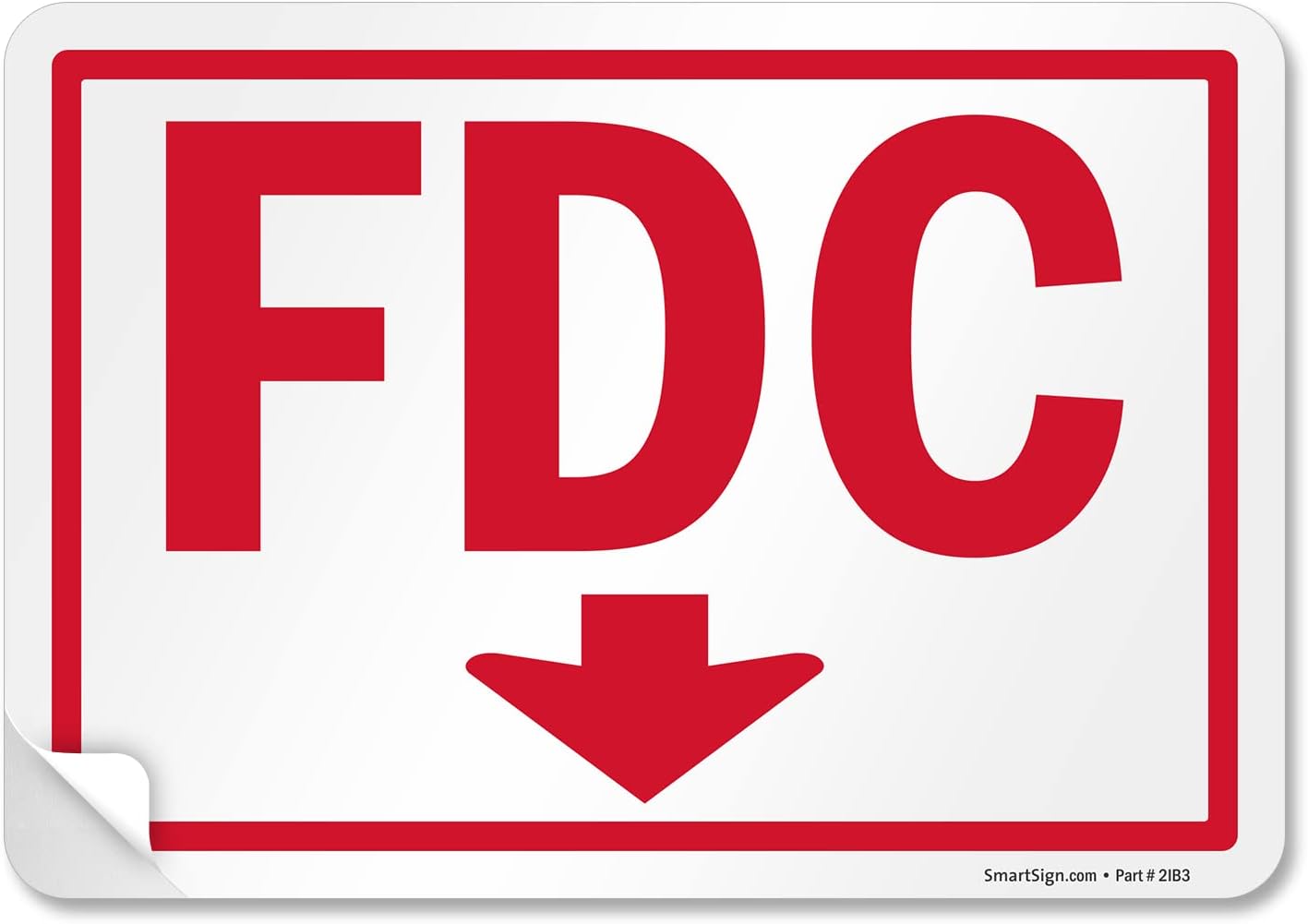 Amazon.com: SmartSign 7 x 10 inch “FDC Fire Department Connection ...