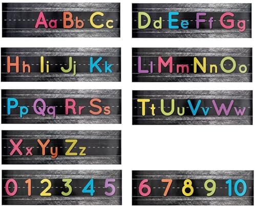 Alphabet Bulletin Set, Manuscript Alphabet Bulletin Board Posters ...
