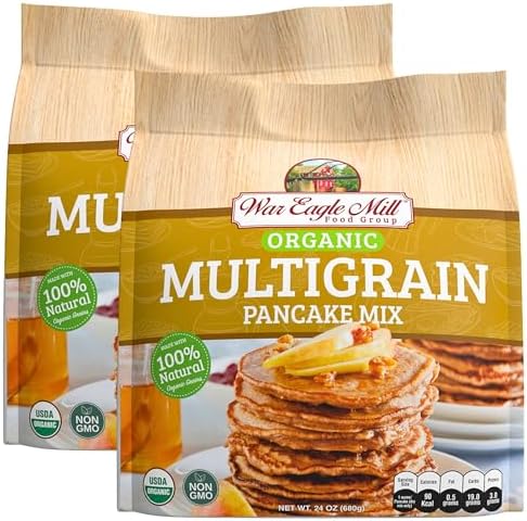 Amazon.com : War Eagle Mill Multigrain Pancake Mix, Organic, 24 oz Bag ...