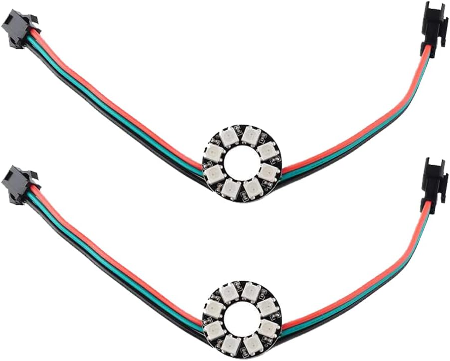 Amazon.com: Stemedu 2pcs 8 LEDs WS2812B 5050 RGB Pixel LED Ring Light ...
