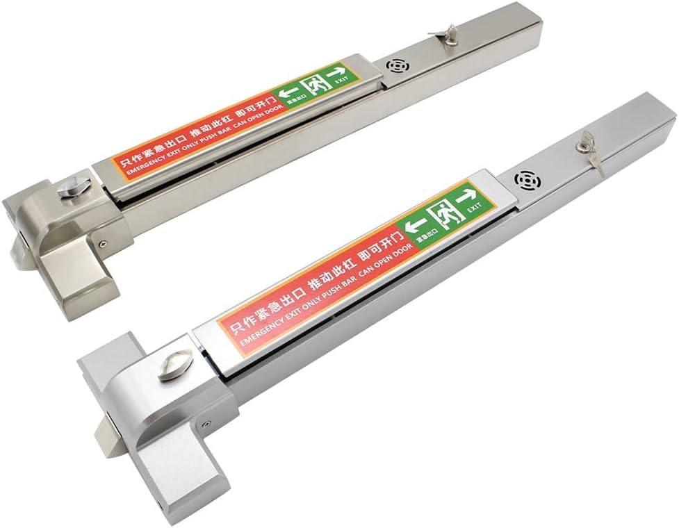 Fire-rated alarm panic push bar/emergency exit bar device - Amazon.com