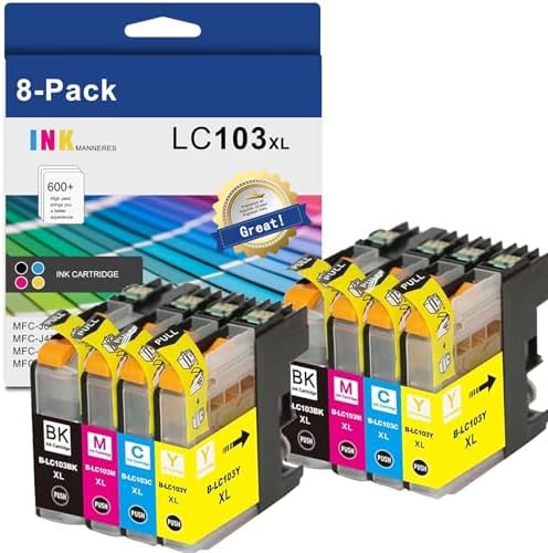 Amazon.com: LC103 Ink Cartridges for Brother Printer (8-Pack) - MNRS ...