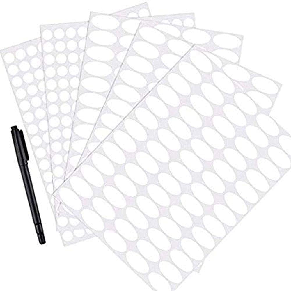 Buy DIY DIYC-16048 Crafts White 5 Sheet Bottle Stickers Labels Oval ...