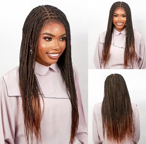 Amazon.com : Wow Braids 24" Full 360 HD Transparent Lace Front Knotless ...