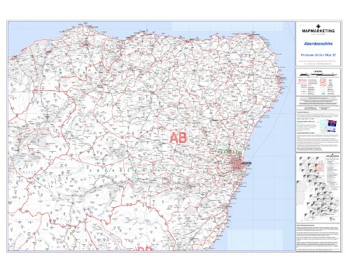 Buy Aberdeenshire Postcode Sector 32 - Laminated Wall Online at ...