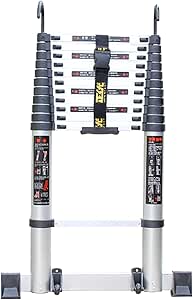 Telescoping Ladder Collapsible Compact Extendable Ladder for Heavy Duty ...
