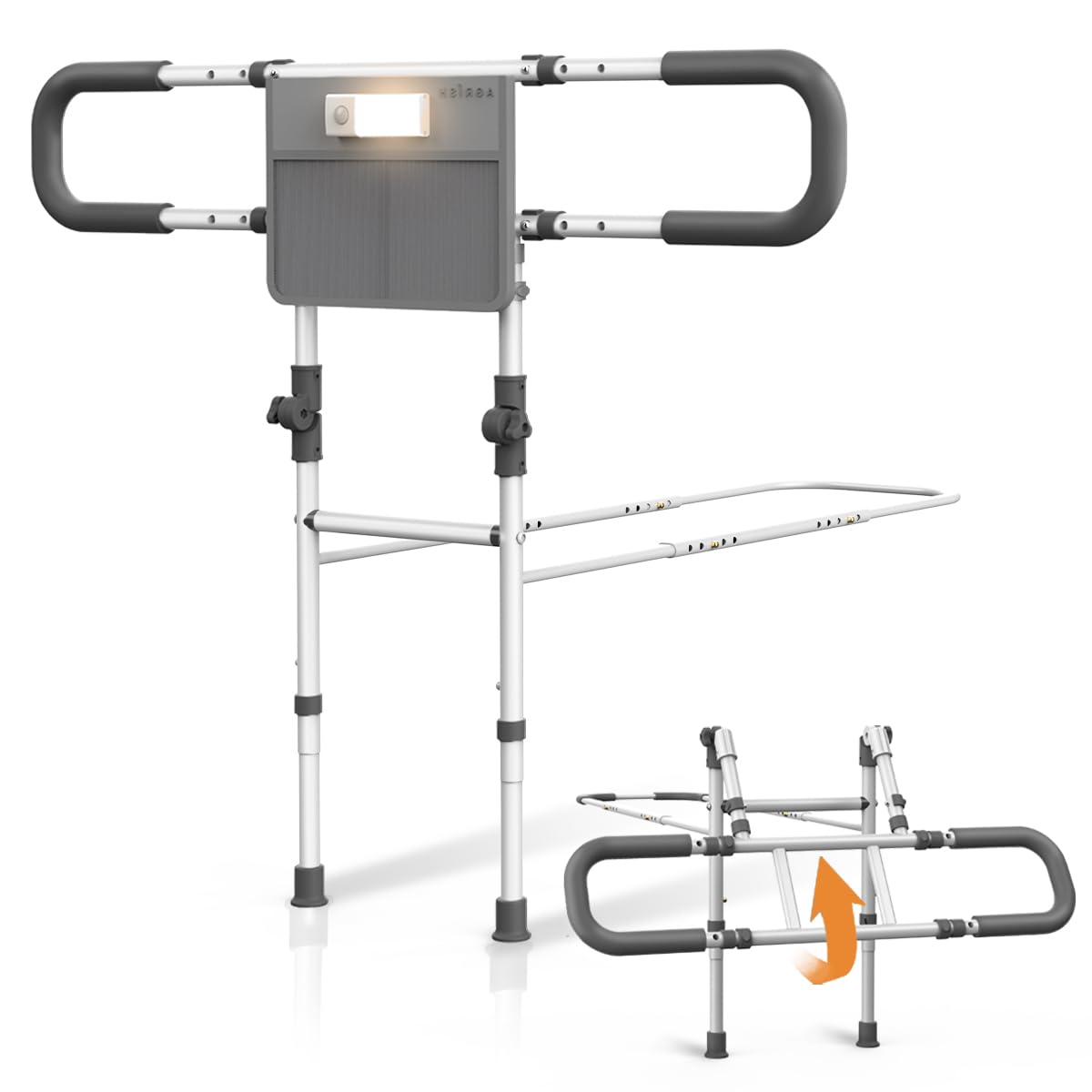 Foldable Bed Rails for Elderly Adults Safety - with Motion Light ...