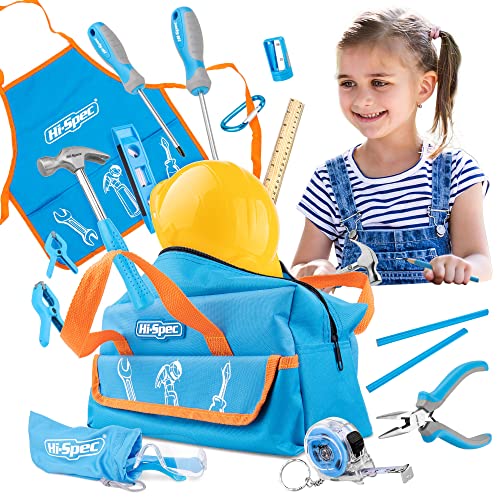Snapklik.com : Hi-Spec 18pc Blue Kids Tool Kit Set & Child Size Tool ...