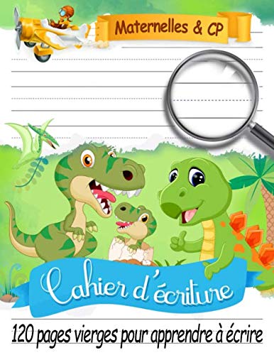 Cahier d'écriture pour enfants en maternelle et CP - Dinosaures: Cahier ...