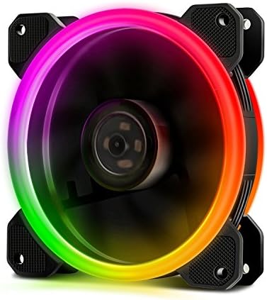 EZDIY-FAB Single-Pack 120mm Computer Case PC Cooling Fan, RGB LED Quiet ...