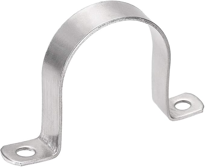 uxcell 63mm(2.5") Rigid Pipe Strap, 2 Holes Tube Straps 304 Stainless ...