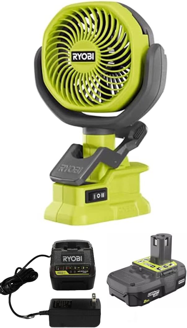 Amazon.com: RYOBI USB Lithium Clamp Fan Kit with 2.0 Ah USB Lithium ...