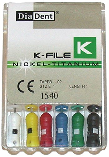 Diadent DiaDent 502-204 K-File, 25 mm Length, 20 Tip Size (Pack of 6 ...