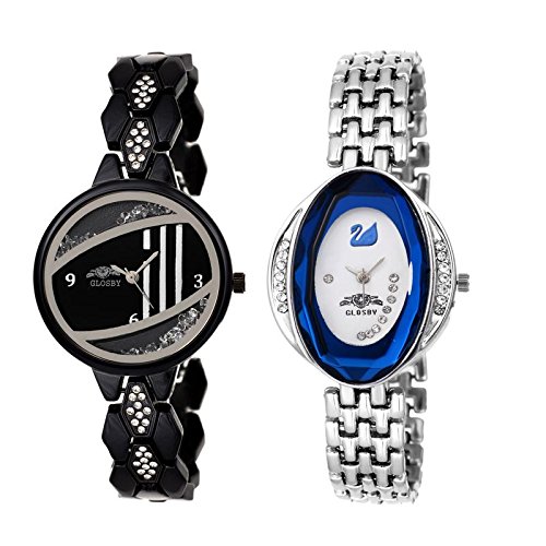 GLOSBY Analog Metal Combo Watch For Girls And Women : Amazon.in: Fashion