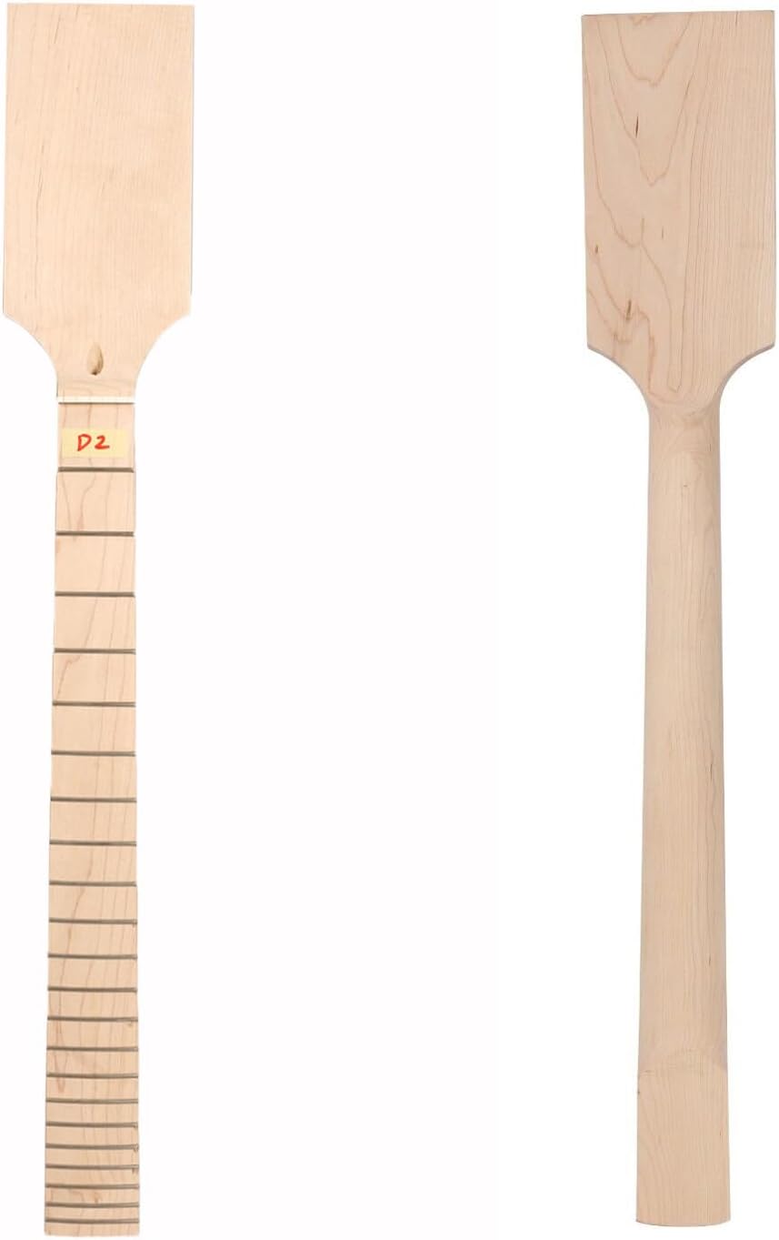 Amazon.com: Maple Guitar Neck 24 Fret 25.5inch Maple Fretboard No ...