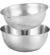 Amazon.com: POPGRADE 304 Stainless Steel Colander 2QT Microporous ...