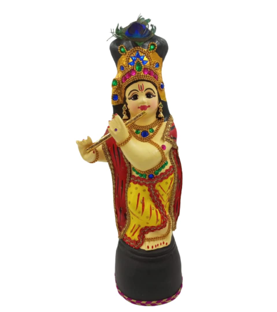 Yellow Lord Krishna Idol Vishu Kani Height 36 Cm Guruvayoor ...