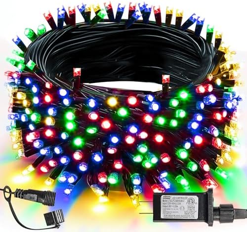 Dazzle Bright 300 LED Christmas String Lights, 100 FT Connectable ...