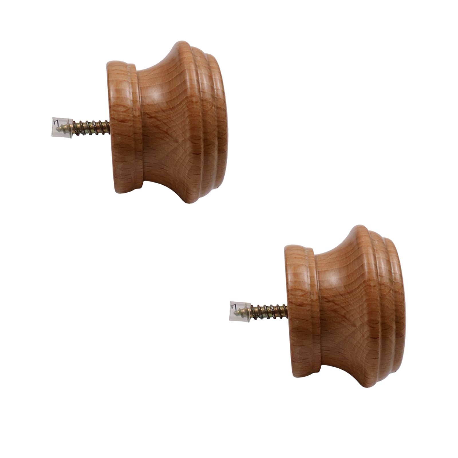 Amazon.com: Antrader Finials for Curtain Rods Wood Curtain Rod Finial ...
