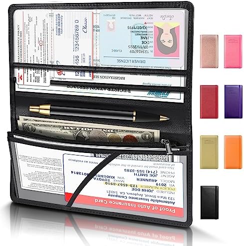 Amazon.com: Forvencer Large Capacity Car Registration and Insurance ...