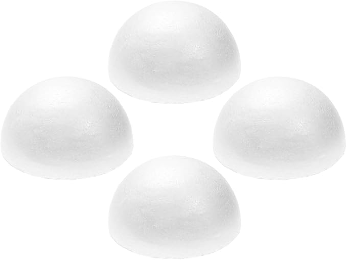 Amazon.com: 8" Craft Foam Half Ball - Smooth Styrofoam Polystyrene ...