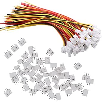 VISSQH 120Pcs/60Paires 2.54mm Connecteur JST PH 2 Broches Mâle Et Femelle Connecteur Plug avec ...
