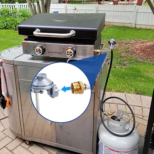 Universal 6FT Propane Regulator and Adapter Hose with Gauge, QCC1 Hose ...