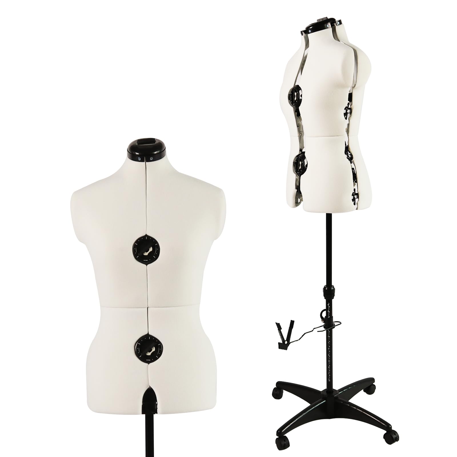 Amazon.com: PDM WORLDWIDE Beige Adjustable Dress Form Mannequin for ...