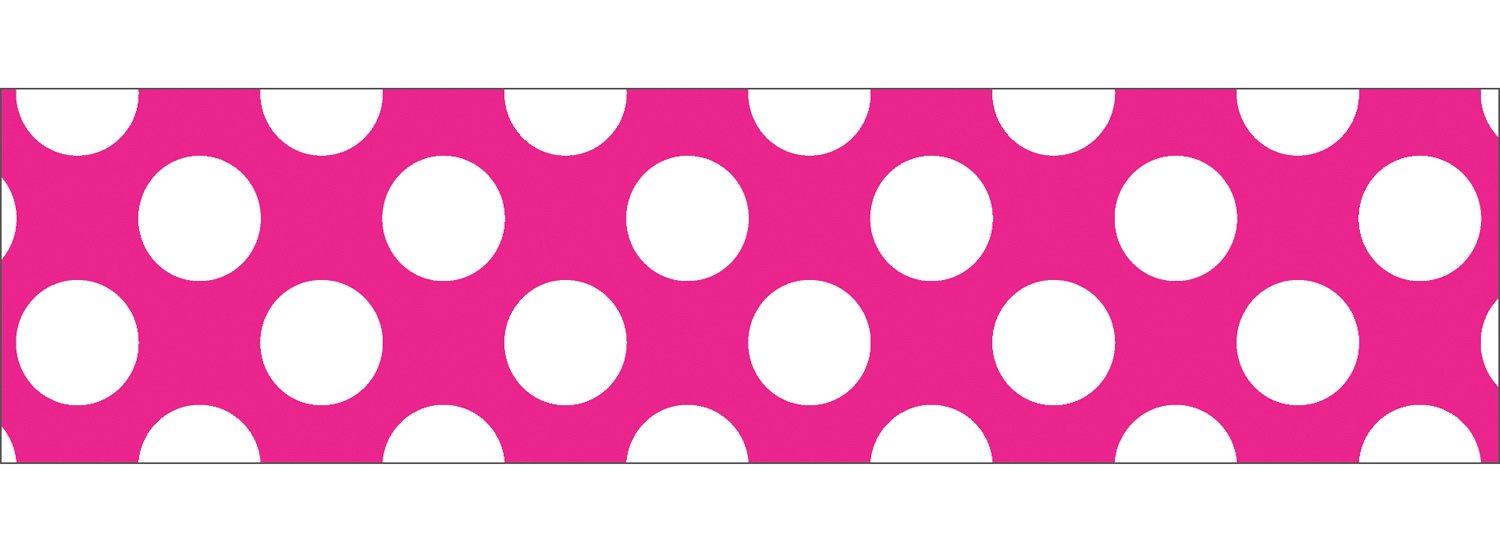 Hot Pink Polka Dot Border
