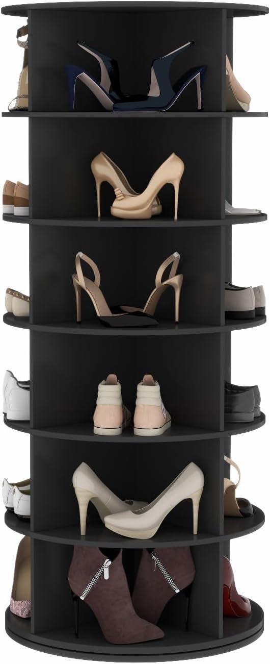 Amazon.com: 7-Tier 360° Rotating shoe rack for Entryway,Spinning Shoe ...