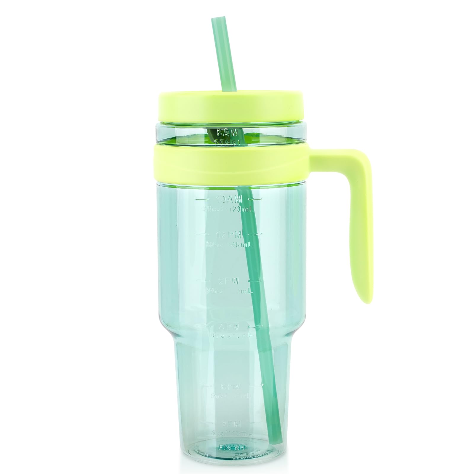 Amazon.com | Cafezi 50oz Clear Tumblers with Handle and Straw | Tritan ...