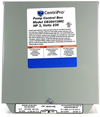 Goulds CB30412MC Submersible Pump Control Box, 3 HP, 230 V, 1 PH ...