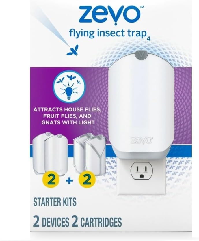 Amazon.com: Zevo Flying Insect Trap Refill Cartridges, Fly Trap, Fruit ...