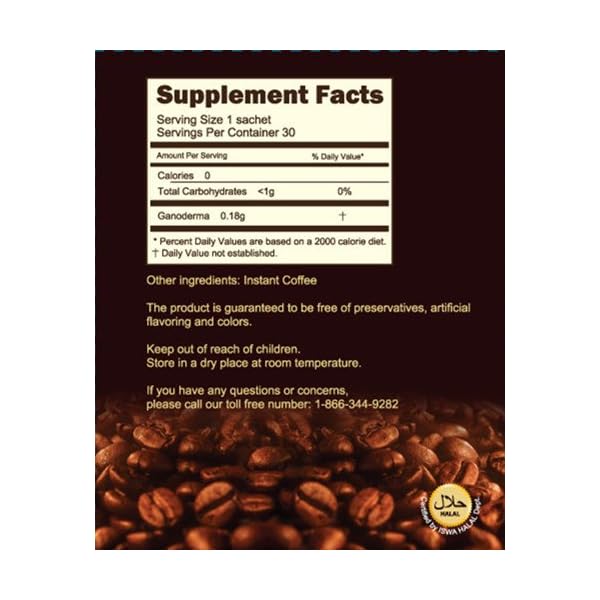 Ganoderma Reishi Coffee Mix, Instant 2-in-1 Mushroom Coffee with All ...