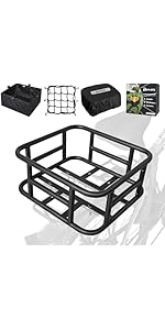 Amazon.com : RAYMACE Bike Basket Rear,Bicycle Basket with Removable ...