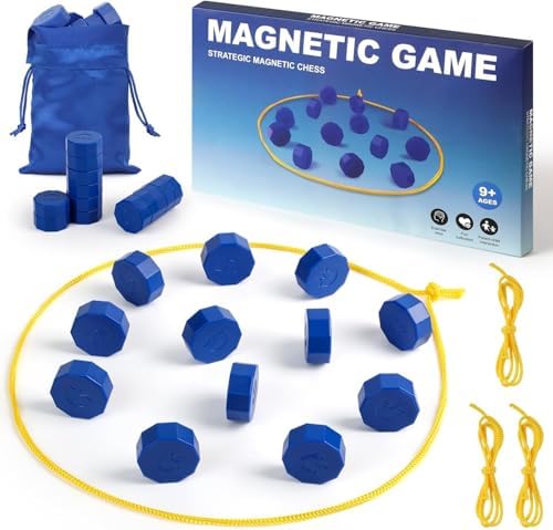 Amazon.com: Magnetic Chess Game with 24 Travel-Stones, Magnet Chess 3 ...
