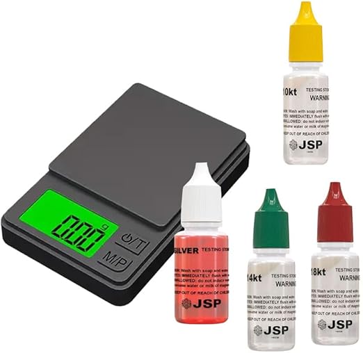 Amazon.com: Gold Testing Kit with Digital Scale200gx0.01, 10K 14K 18K ...