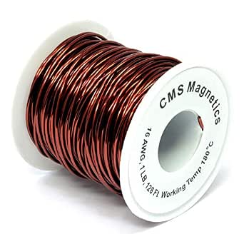CMS MAGNETICS – 18 AWG, 1-Pound Spool, 207 Feet Long Enameled Copper ...