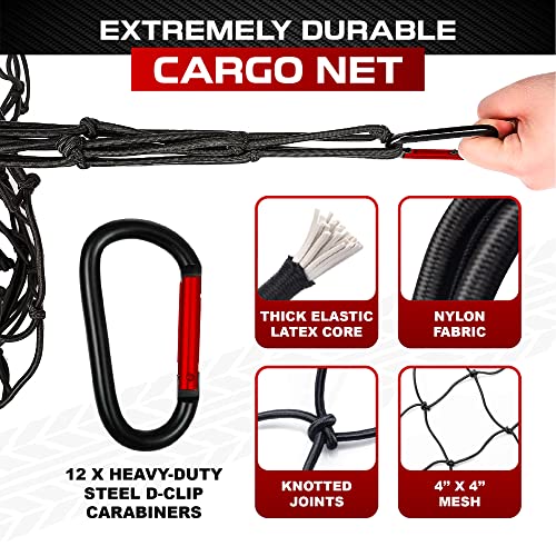 Snapklik.com : Premium 4x6 Heavy Duty Cargo Net Stretches To 8 X 12 ...