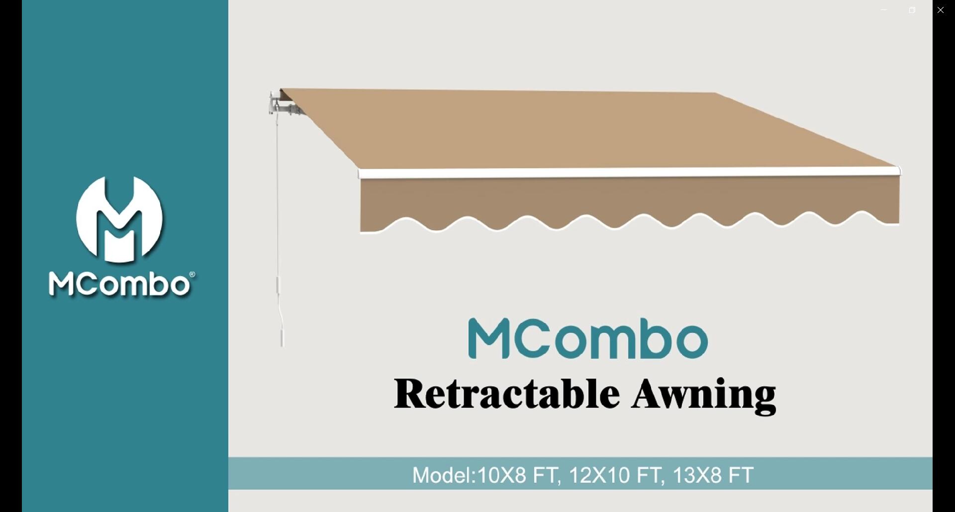 Watch MCombo Retractable Awning Installation Instruction on Amazon Live