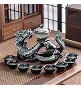 Amazon.com | Zurucily Glass Teapot Set with Infuser Semi Automatic Tea ...