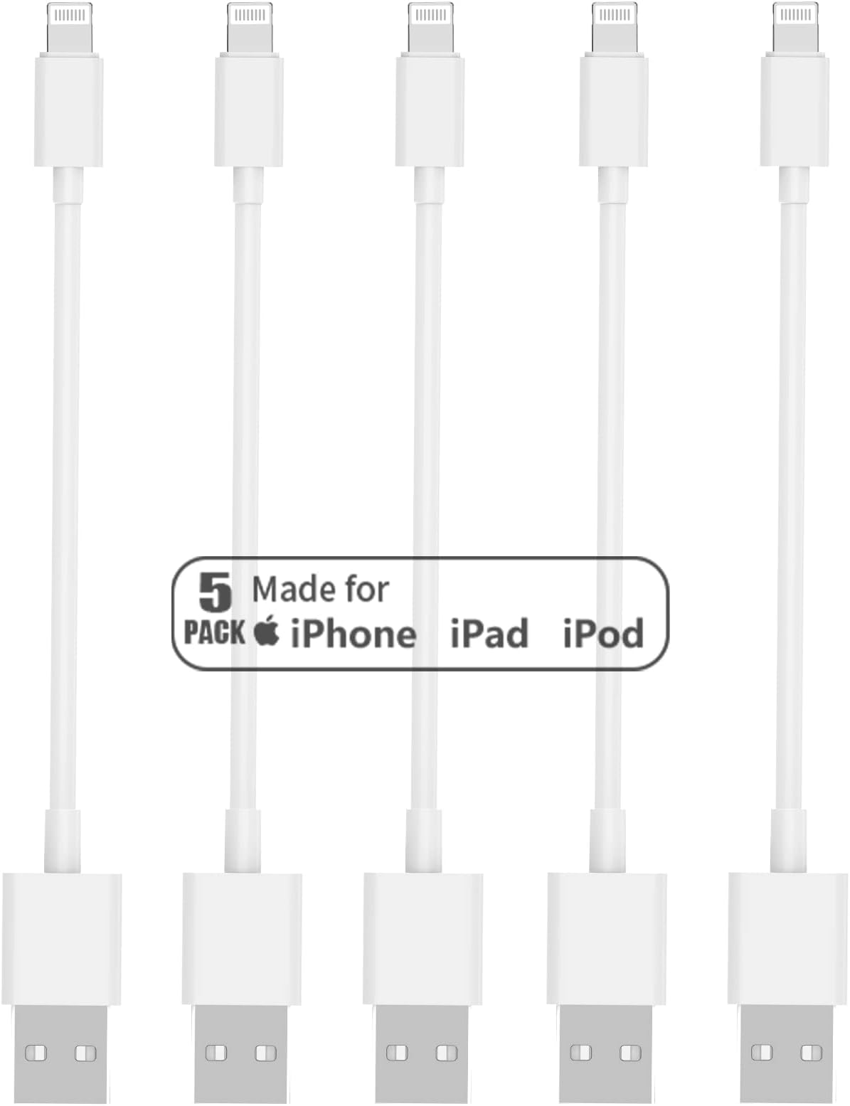 Amazon.com: G-Cord Apple MFI Certified Short Lightning to USB Charging ...