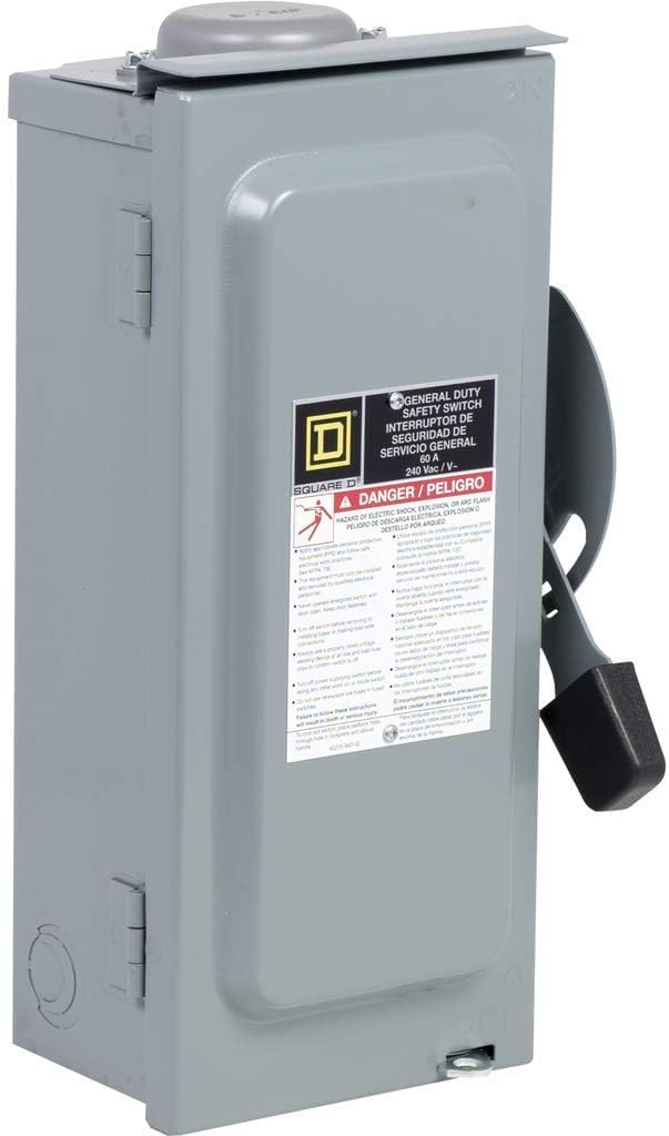 Square D - D324NRB General Duty Safety Switch, Fusible, 200-Amp, 240V ...